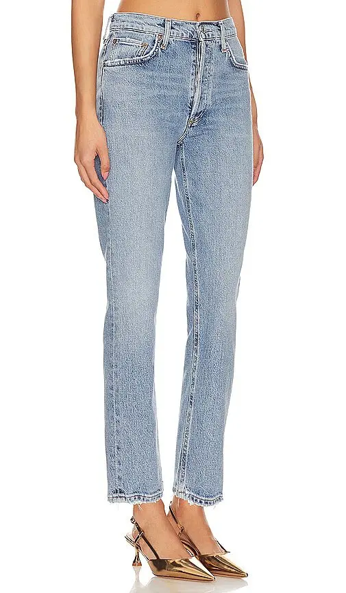 AGOLDE Riley High Rise Straight Crop Jeans - Hassle