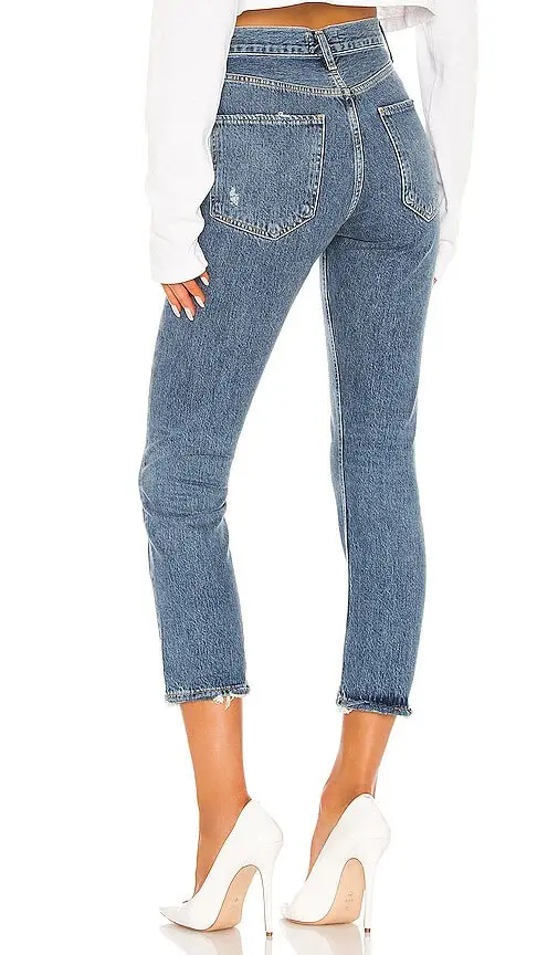 AGOLDE Riley High Rise Straight Crop Jeans