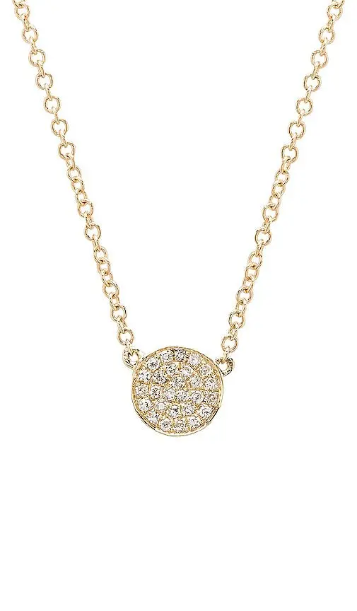 Ef Collection Mini Disc Diamond Necklace