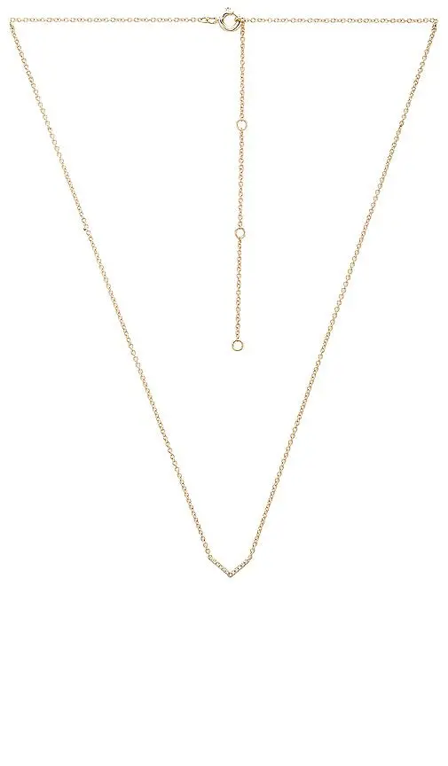 Ef Collection Mini Chevron Necklace - Yellow Gold
