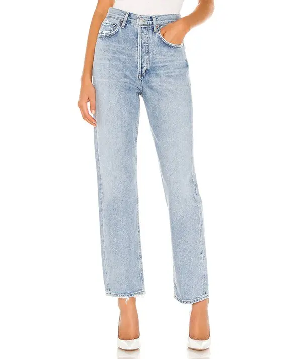 AGOLDE 90's Mid Rise Loose Fit Jeans In Denim-light