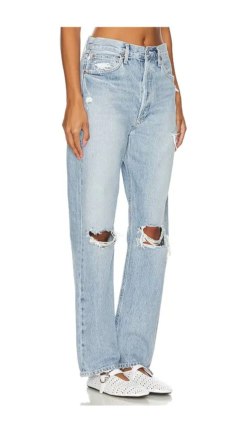 AGOLDE 90's Mid Rise Loose Fit Jeans In Denim-light