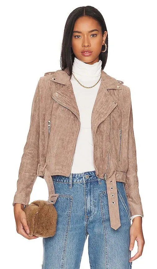 Blanknyc Suede Moto Jacket - Chance Of Rain