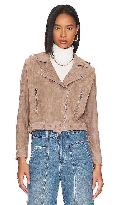 Blanknyc Suede Moto Jacket - Chance Of Rain