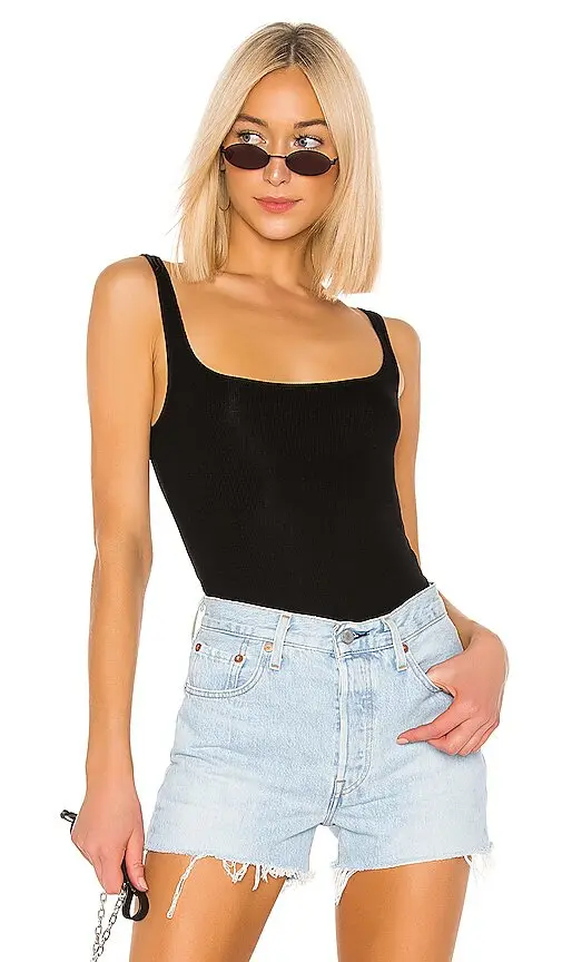 Lna Essential Rib Scoop Tank - Black