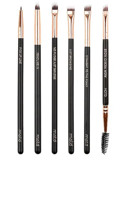 M.O.T.D. COSMETICS The Fine Print Detail Eye Brush Set In Black - N,a