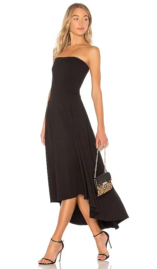Susana Monaco Strapless High-low Dress - Black