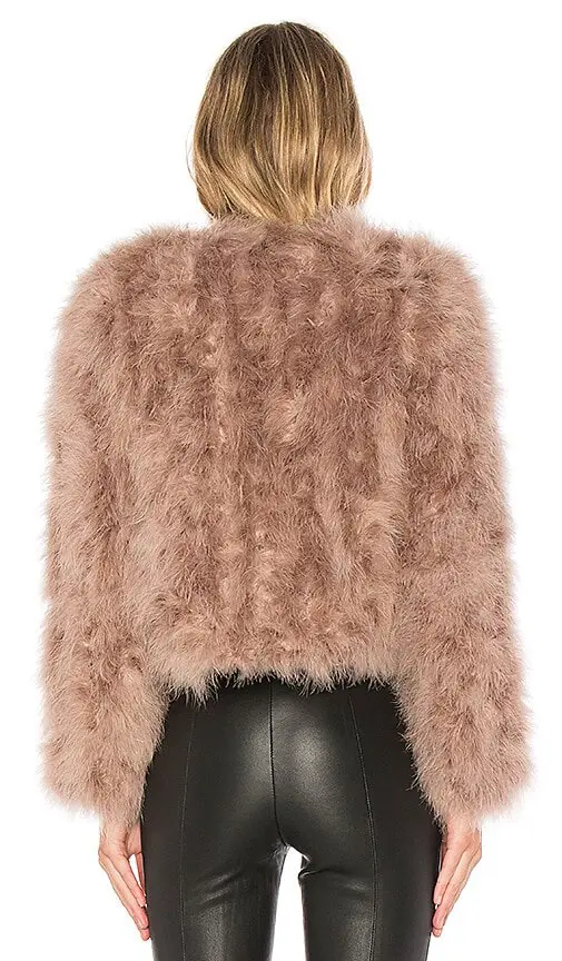 LAMARQUE Deora Feather Jacket - Rose Dust