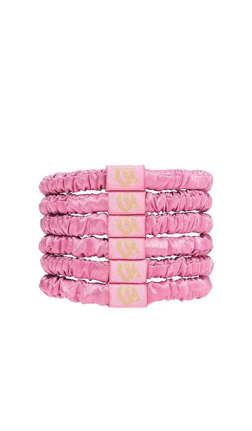 SILKE LONDON Blossom Hair Ties - Powder Pink