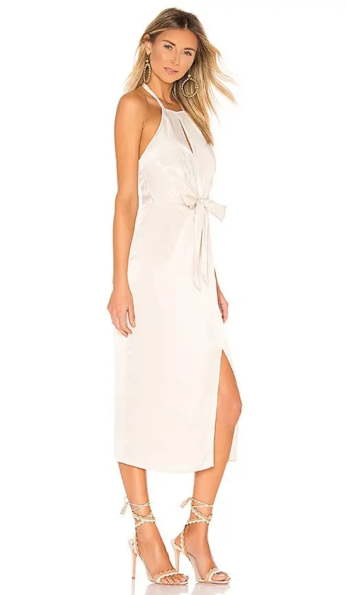 halter neck t shirt dress Noemi Halter Mini Dress | Ivory