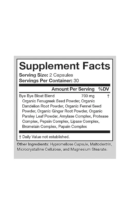 LOVE WELLNESS Bye, Bye Bloat: Debloating Capsules - N,a