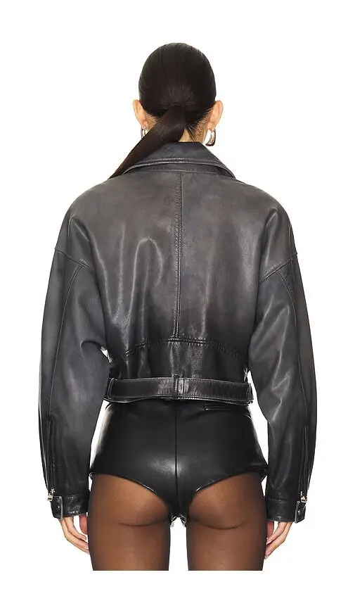 LAMARQUE Dylan Leather Jacket - Black Shadow