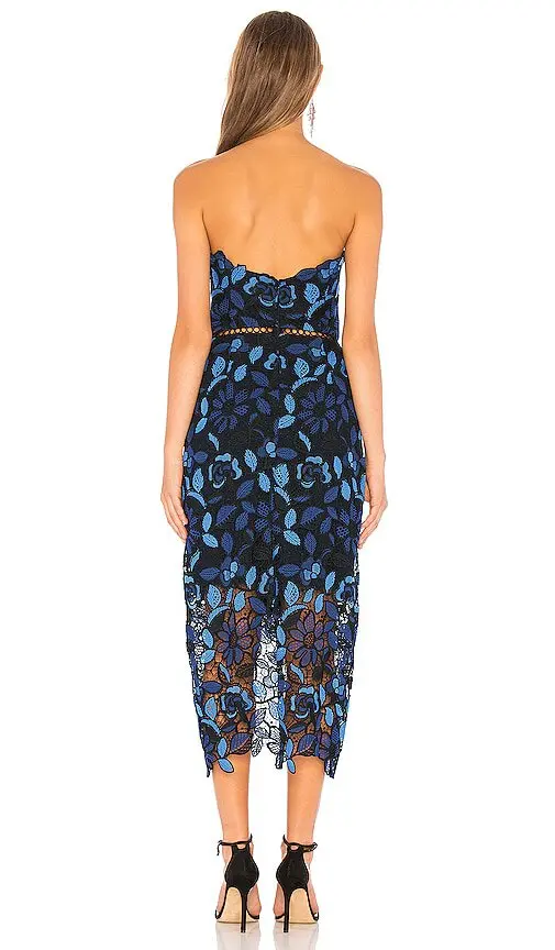 Buy ELLIATT Strapless Floral Lace Midi Dress - Blue Multi At 5% Off |  Editorialist