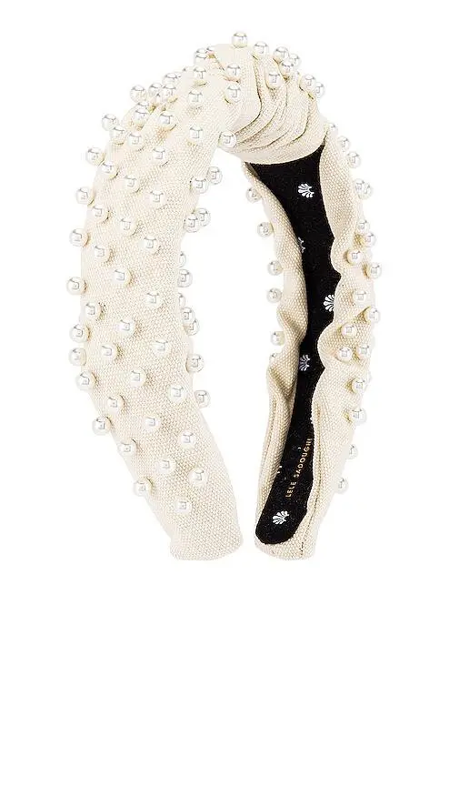 Lele Sadoughi Woven Pearl Headband In Ivory - 43% Off  display picture 3
