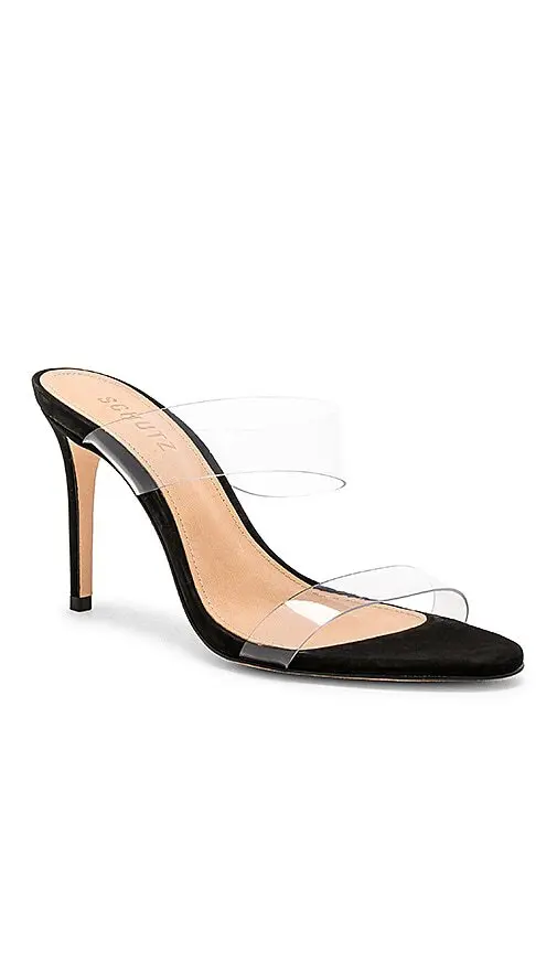 Schutz Ariella Heel - Black & Transparente