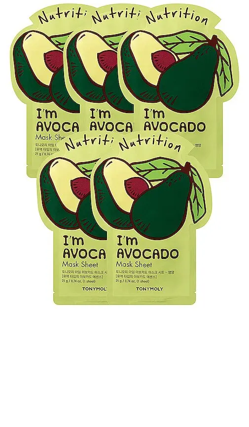 TONYMOLY I'm Avocado Sheet Mask 5 Pack - N,a