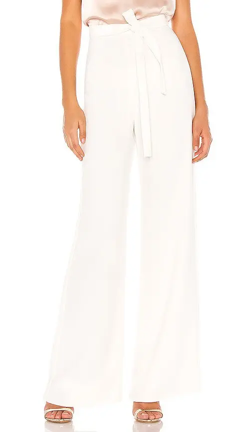 Amanda Uprichard Ariya Wide Leg Pant - Ivory
