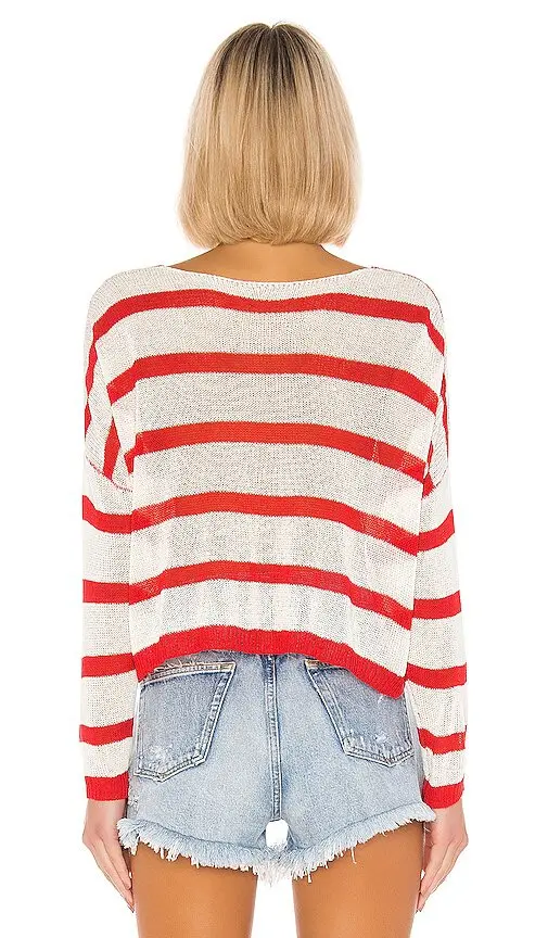 Superdown Adriana Striped Knit Sweater