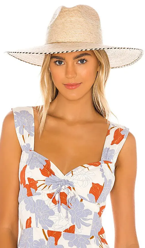 L*SPACE Dean Hat Straw Beach Summer Sun Hat Inner Elasticized Rim L Space: Dean Hat | Swimwear World main image 2