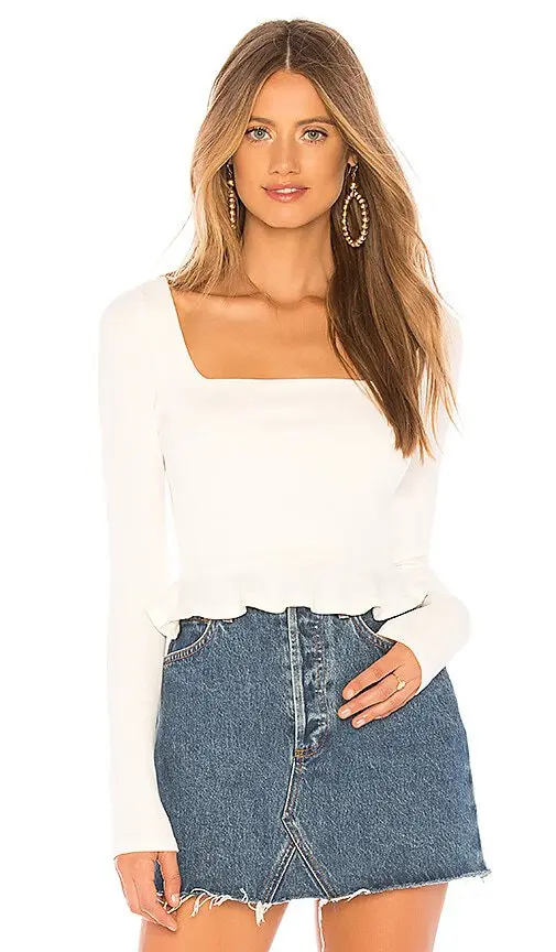 Superdown Priscilla Ribbed Top