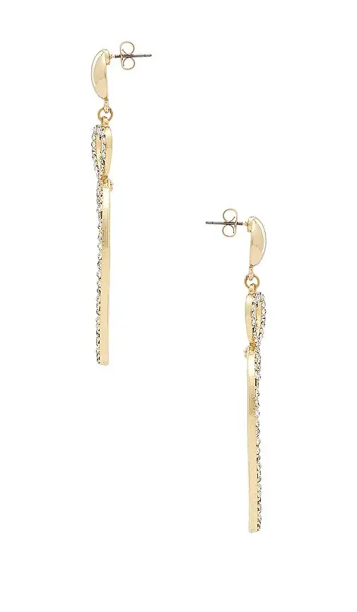 Ettika Two Hearts Drop Earrings