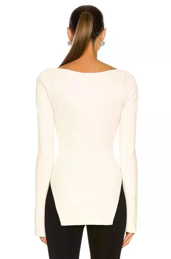 Khaite Maddy Long Bustier Top - Cream