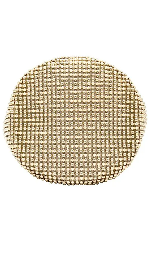 OLGA BERG Bianca Ball Mesh Handle Bag - Gold