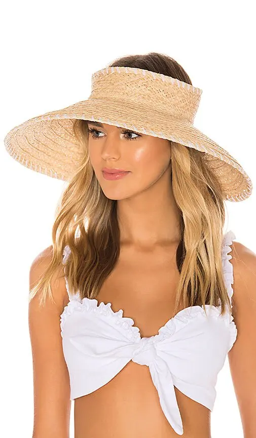 Hat Attack Whipstitch Roll Up Travel Visor - White
