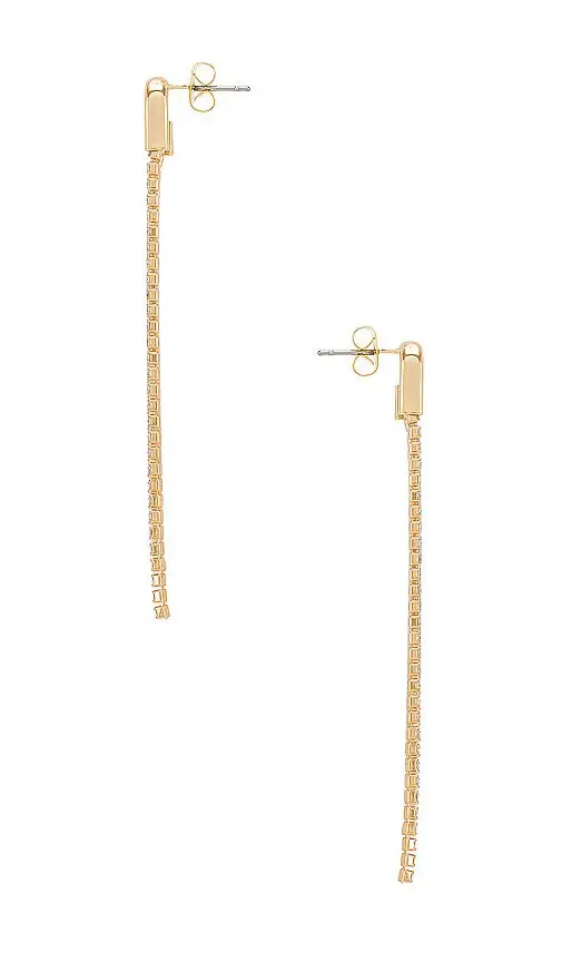 Ettika Double Chain Drop Earrings