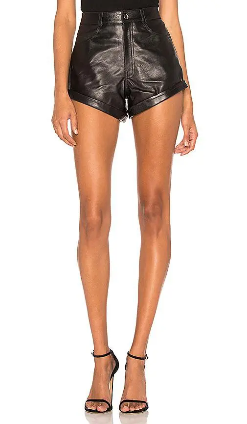 Lpa Leather Relaxed Cuff Shorts