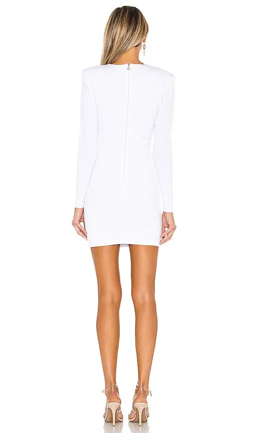 knee length dresses for ladies Bijou White Square-Neck Lace Long-Sleeve Mini Dress – Club L London