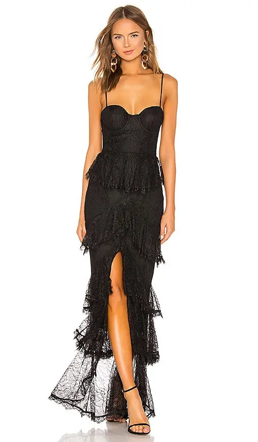 Majorelle Zelda Fitz Gown - Black