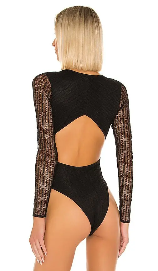 Superdown Britni Deep V Bodysuit