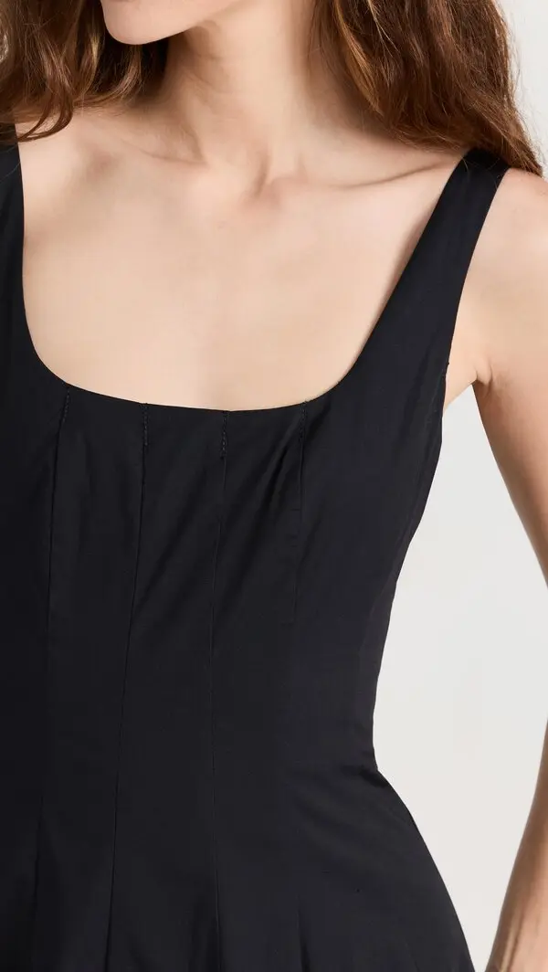 Staud Wells Midi Dress - Black
