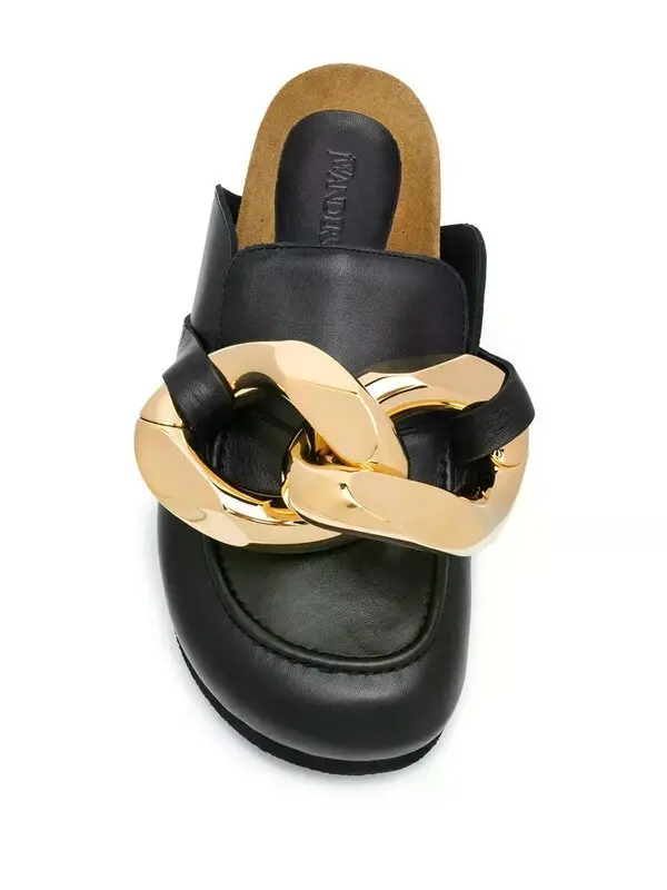 JW Anderson Chain Loafer Mules - Black