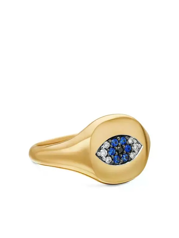 David Yurman 18kt Yellow Collectibles Evil Eye Ring - Gold