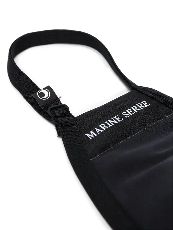 MARINE SERRE Moon Logo-print Face Mask - Black