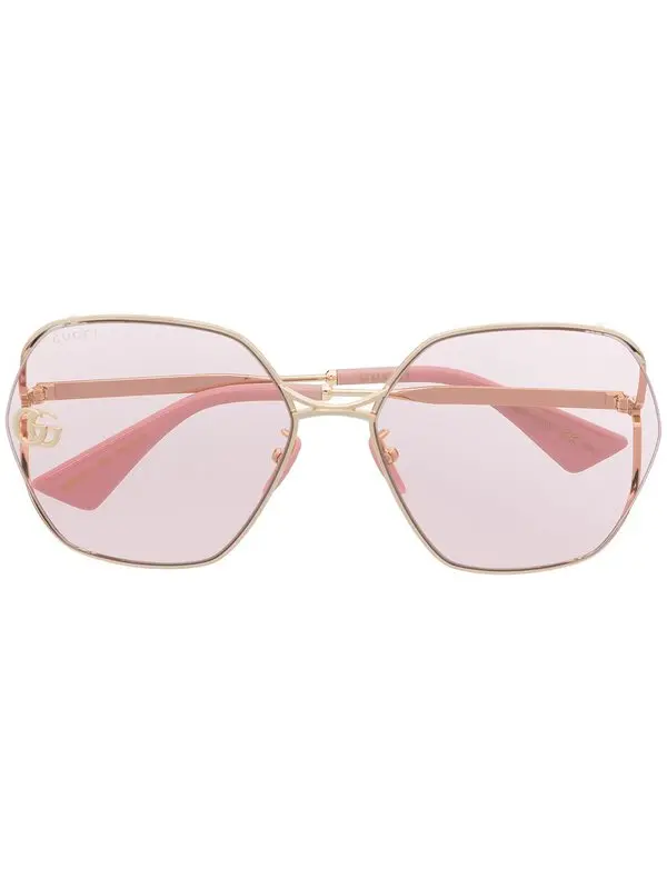 Gucci Square-frame Sunglasses - Pink