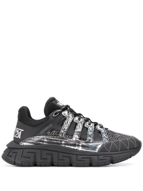 Versace Trigreca Low Top Sneakers - Black