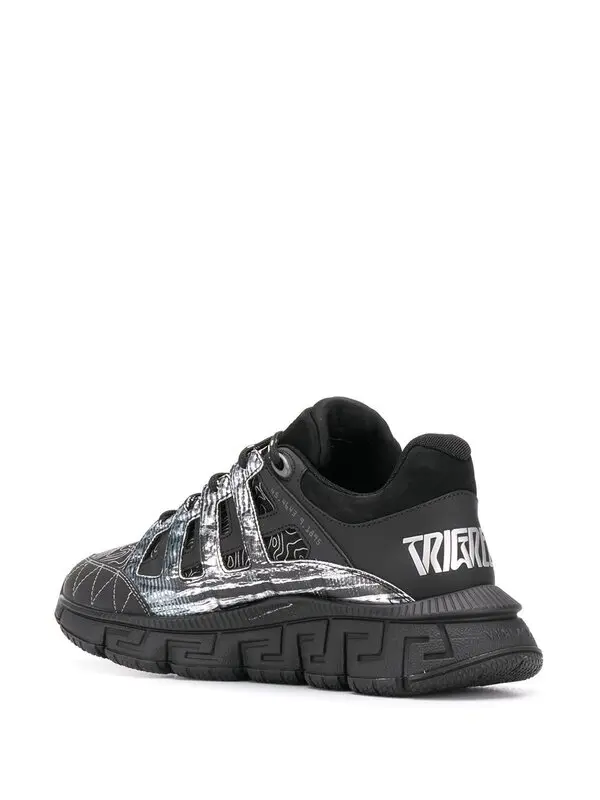 Versace Trigreca Low Top Sneakers - Black
