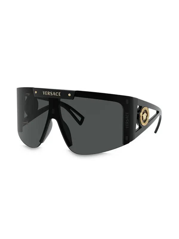 Versace Medusa Icon Shield Sunglasses In Black - 30% Off  display picture 1