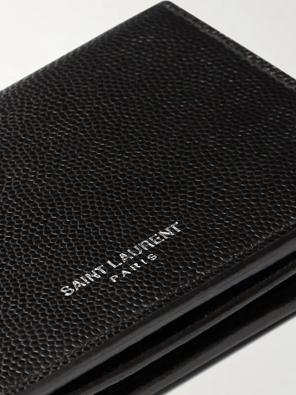 Saint Laurent Pebble-grain Leather Billfold Wallet