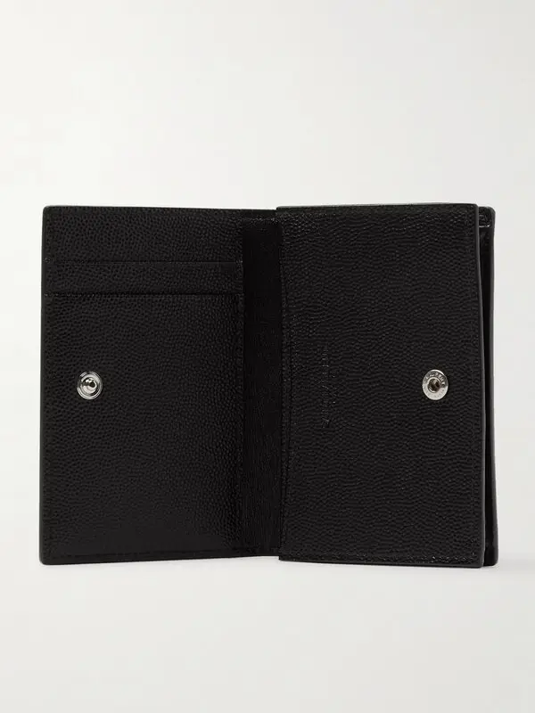 Saint Laurent Pebble-grain Leather Billfold Wallet