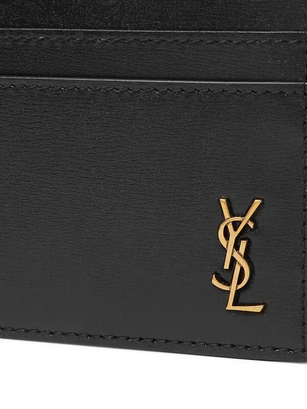 Saint Laurent Logo-appliquéd Leather Cardholder