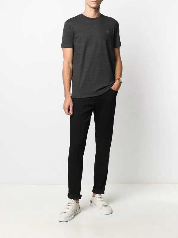 Polo Ralph Lauren Embroidered Logo Plain T-shirt - Grey