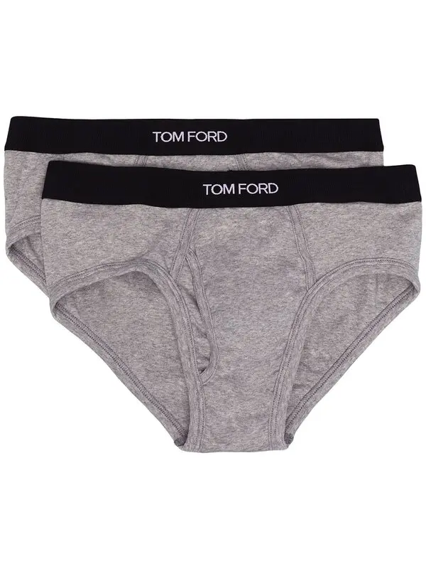 TOM FORD Logo Band Brief Two-set - Grey
