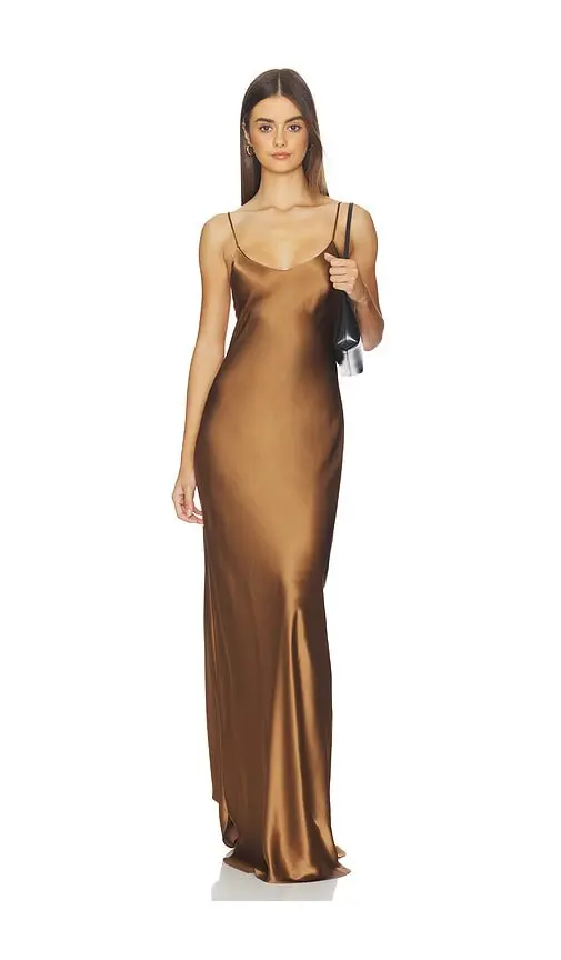 NILI LOTAN Cami Gown - Amber Glaze