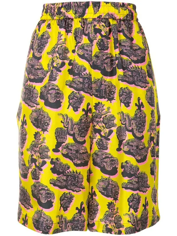 Stella McCartney Timothy Silk Shorts - Yellow