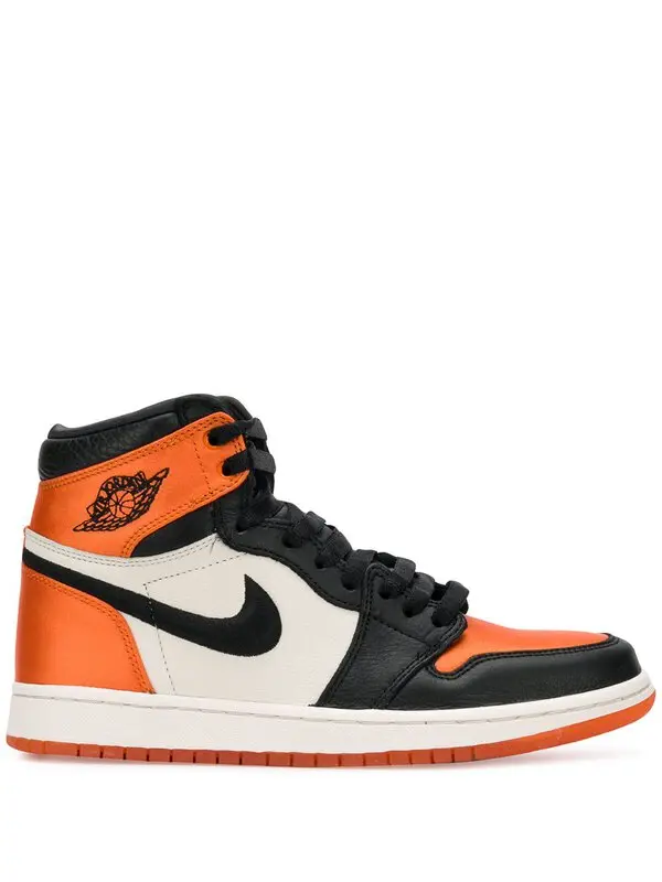 JORDAN Air 1 Retro High Og Satin Shattered Backboard Sneakers - Orange