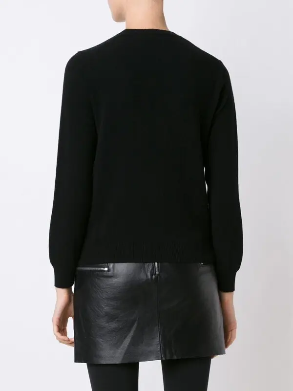 Play Comme Des Garcon V-neck Jumper - Black